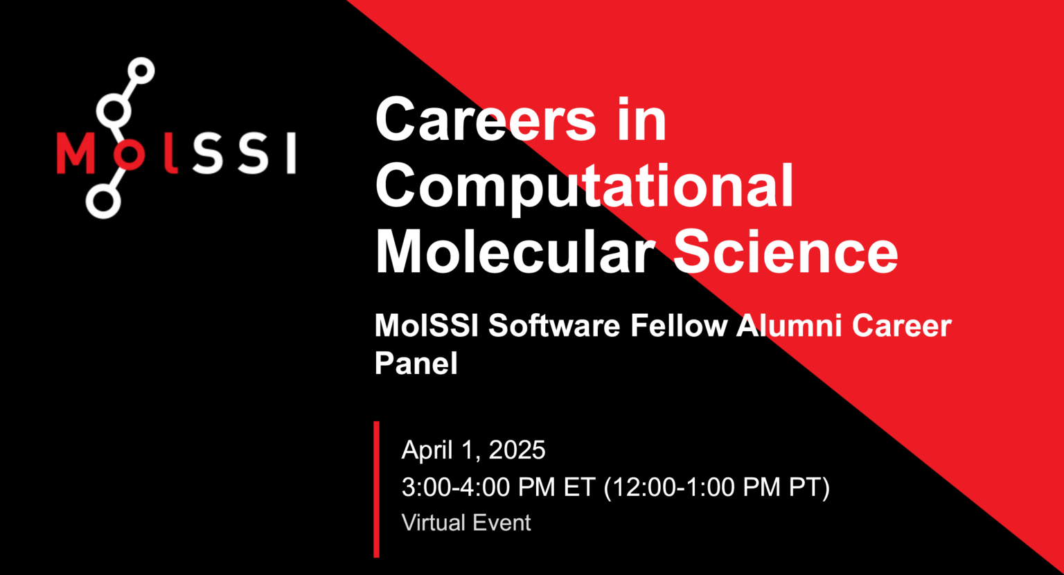 MolSSI – The Molecular Sciences Software Institute